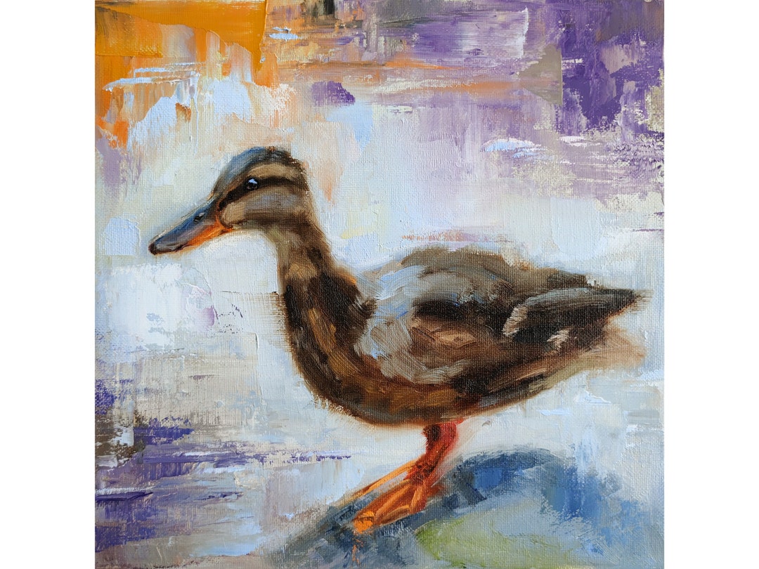 Duck Painting Original Bird Wall Art Mallard Artwork by - Etsy