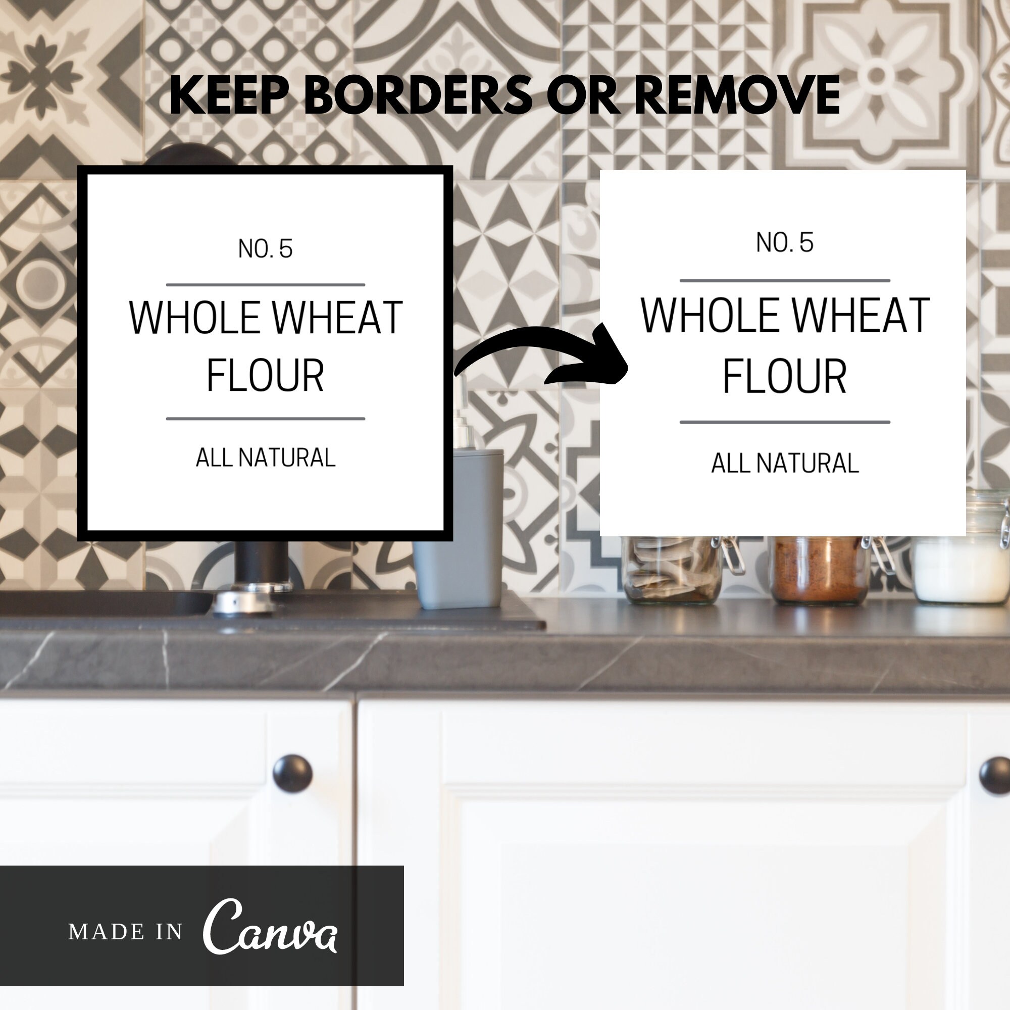 Printable Kitchen Labels | Pantry Label Template | Modern Minimalist ...