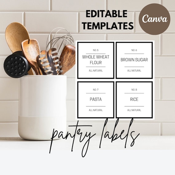 Printable Kitchen Labels