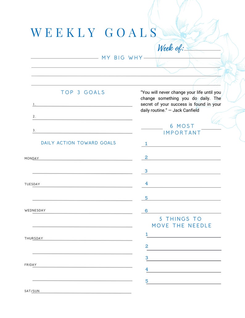 SMART Goal Planner (printable) - Etsy