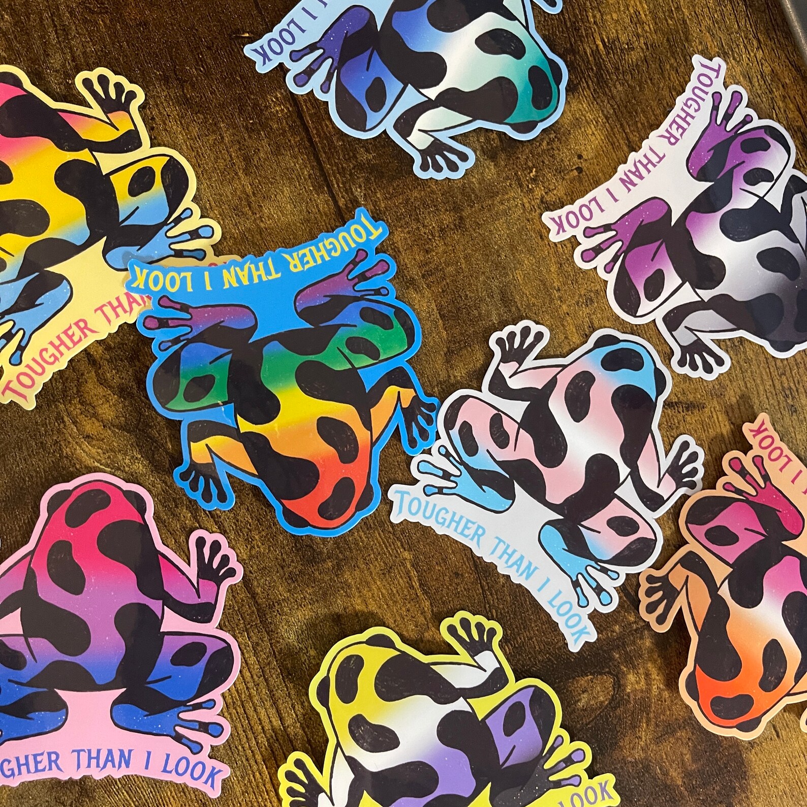 LGBT Pride Flag Frog Stickers, for Laptop, Water Bottles, Pride Flag ...