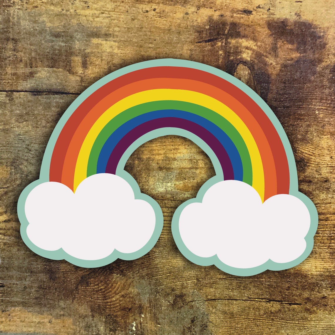 Pride Rainbow Sticker, Kawaii Aesthetic, Laptop Sticker, Waterbottle ...