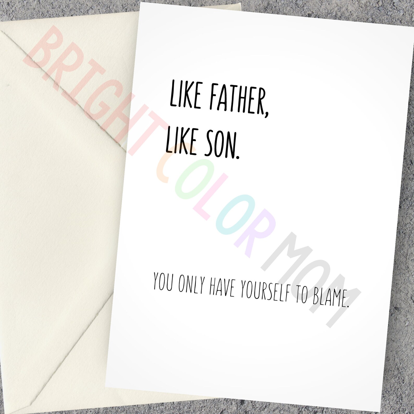 Printable Happy Father's Day Card Like Father Like Son | Etsy