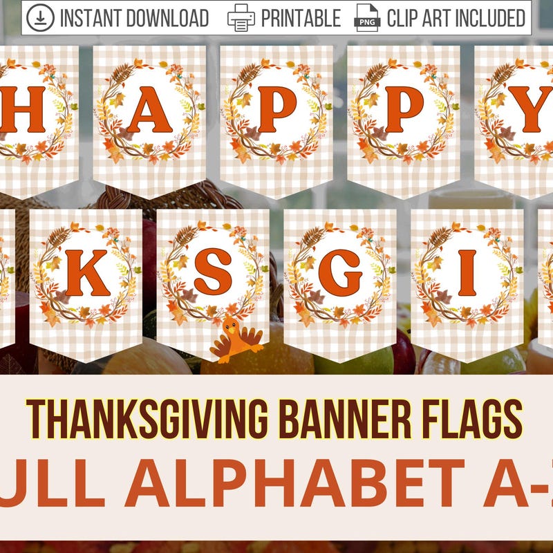 Thanksgiving Banner - Etsy