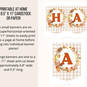 Printable Happy Thanksgiving Banner, PDF Thankful Harvest Flags, PNG ...