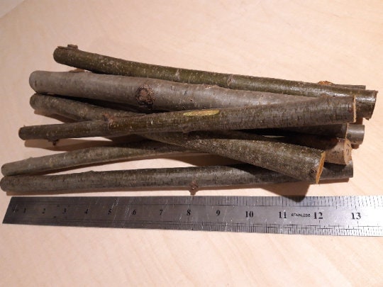 1 Rowan Wood Stick With Bark Length 13" / 33cm, Sold Individually ...