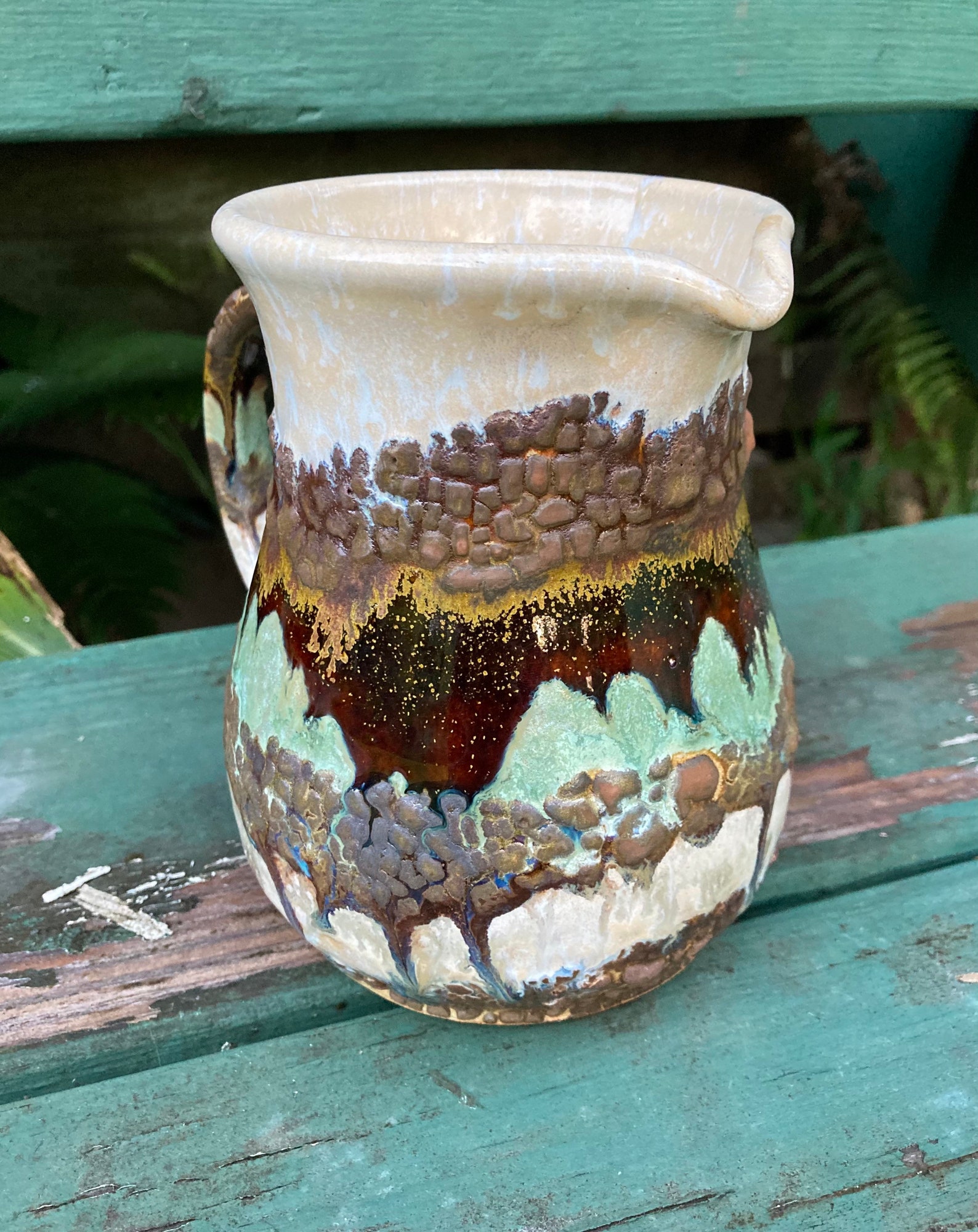 Earth Strata Wheelthrown Pitcher Handmade Pottery Pitcher | Etsy