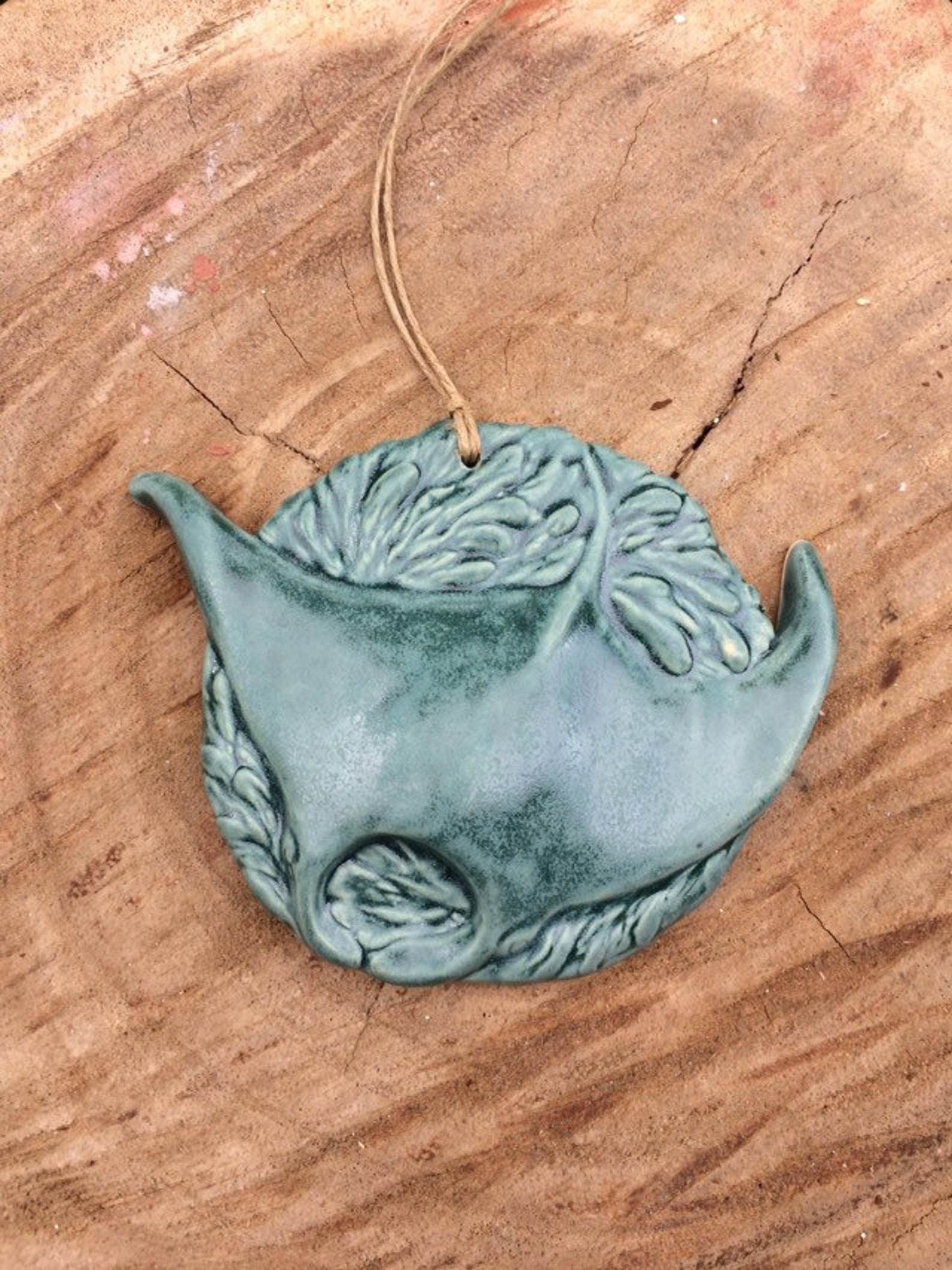 Manta Ray ornament ceramic manta ray pottery manta ray | Etsy