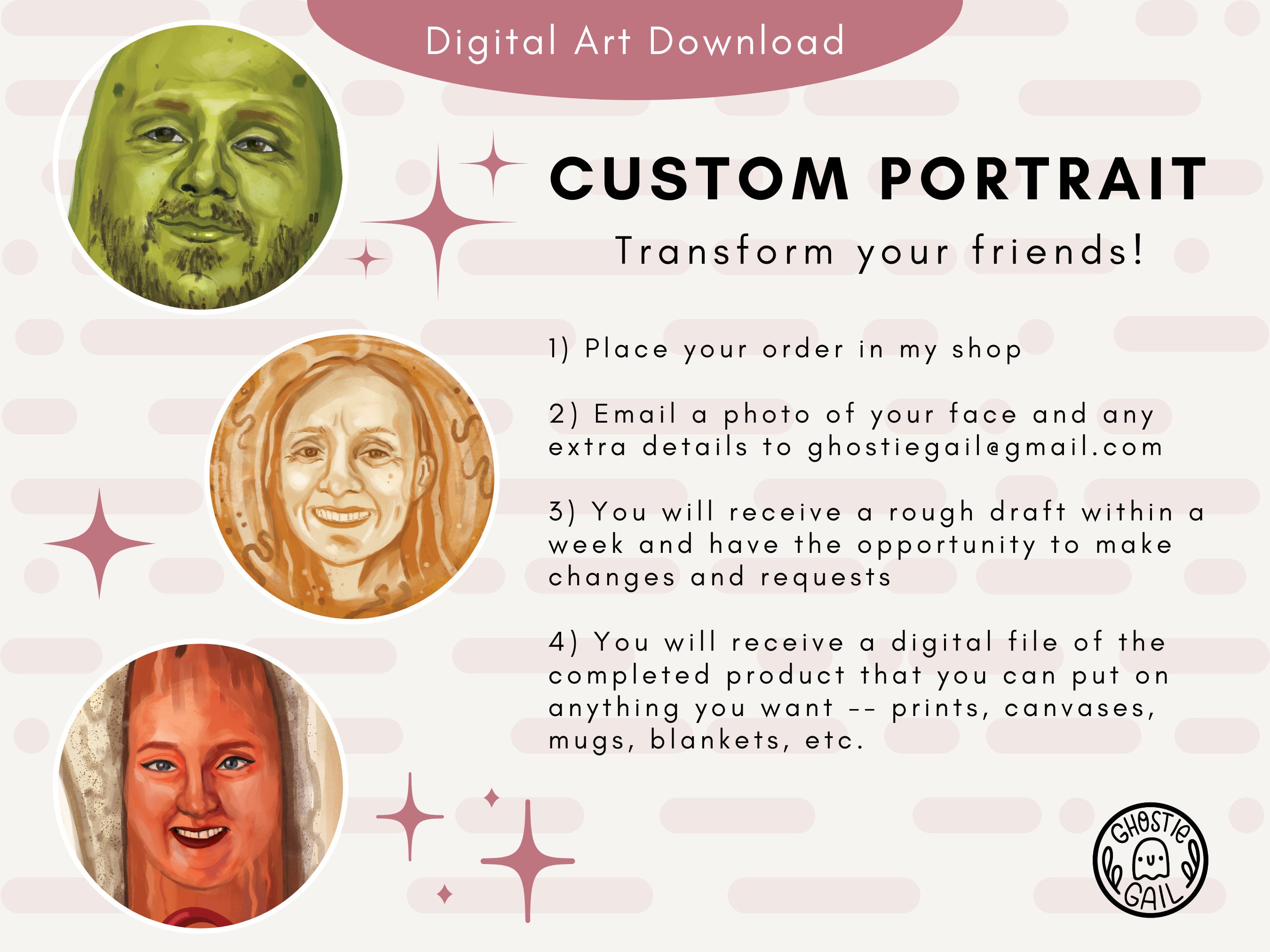 Custom Pickle Portrait, Digital Product, Personalized Art, Commission, Pickle Art - Etsy