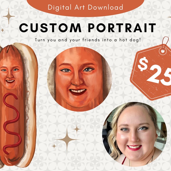 Hot Dog Art - Etsy