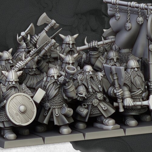 Dwarf Miners Sons of Ymir Highlands Miniatures - Etsy