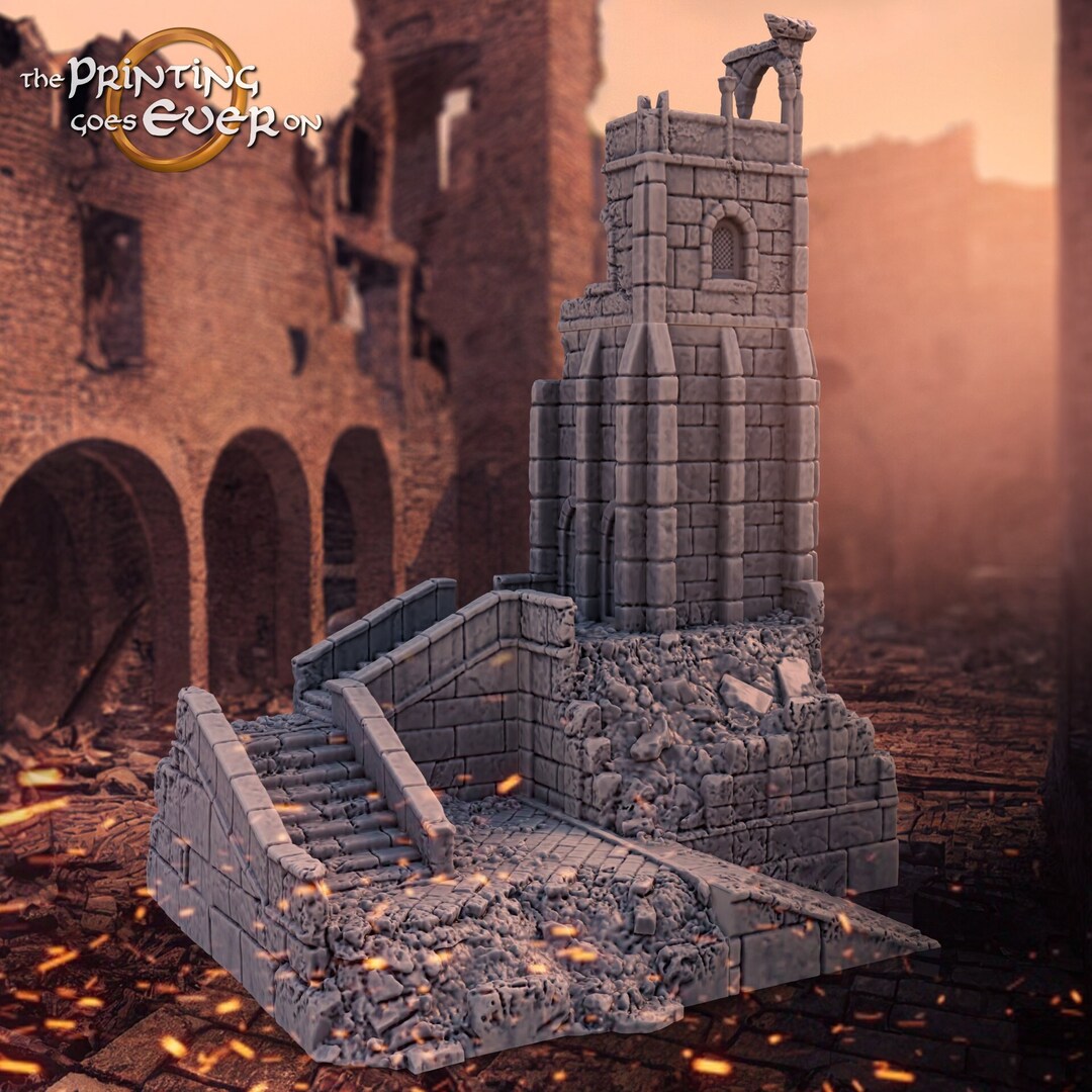 Ruined Tower Siege of Osthold the Printing Goes Ever On - Etsy
