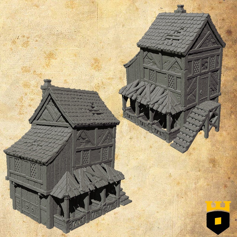 Easefare Carpenter's House Medieval Terrain 3D - Etsy