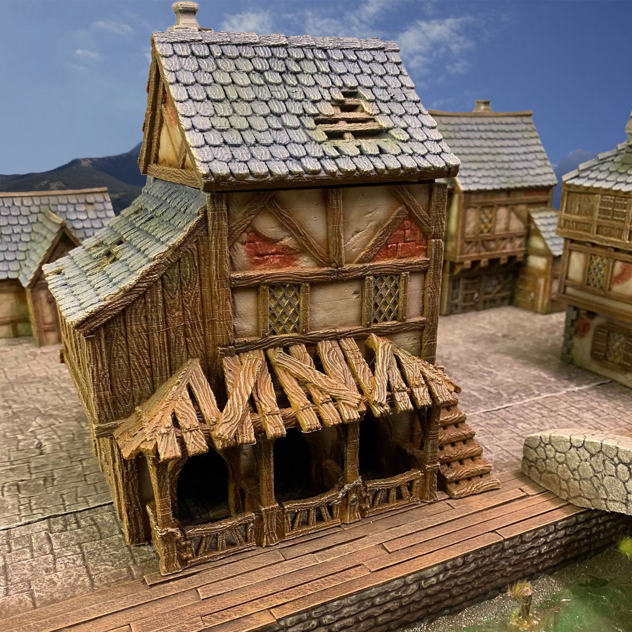 Easefare Carpenter's House Medieval Terrain 3D | Etsy