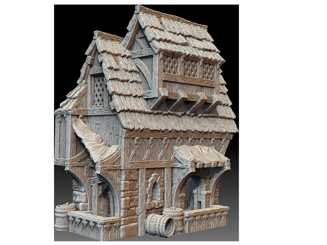 Leichheim Merchants House Medieval Terrain 3D Printed PLA Plastic - Etsy