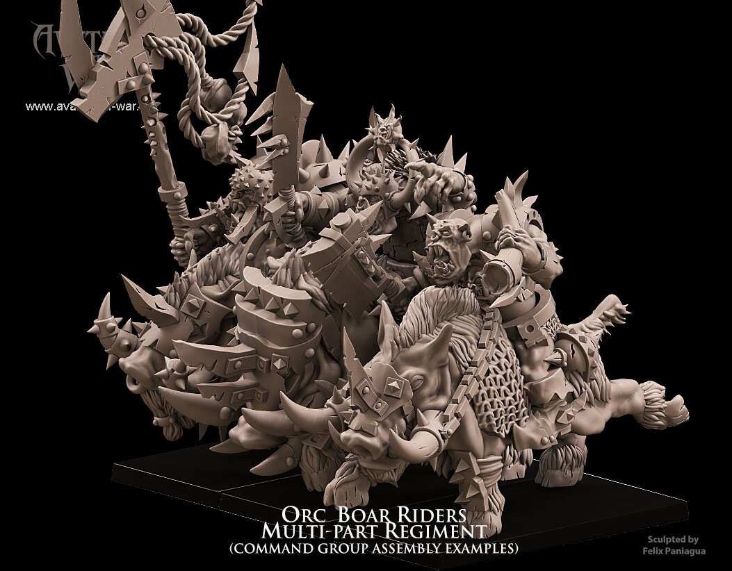 Modular Orc Boar Riders Avatars of War - Etsy