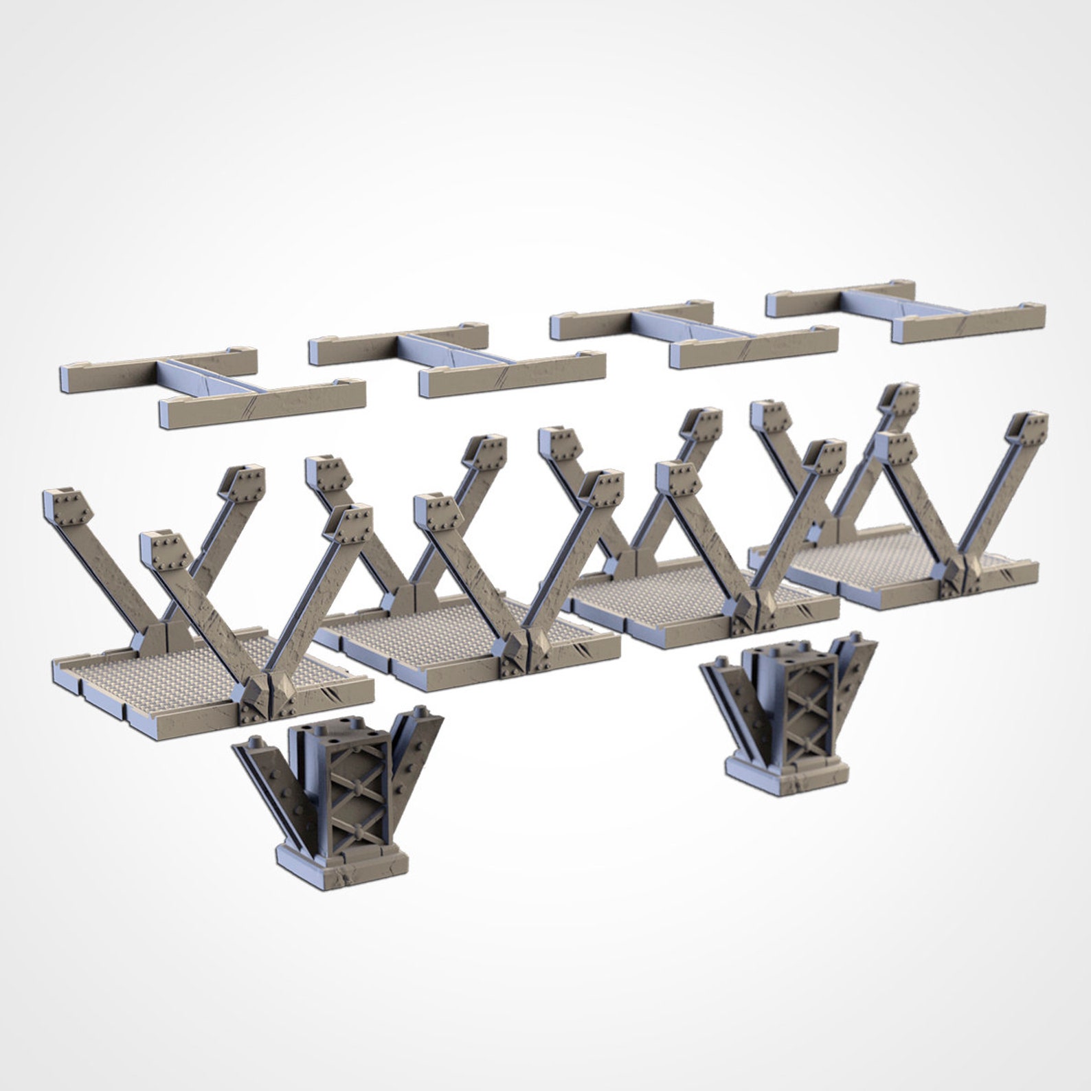 Modular Metal Truss Bridges - Scifi Terrain - 3D Printed PLA Plastic - Etsy