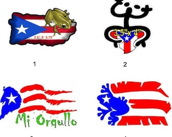 Puerto Rico Flag Sticker Decal Bandera Car Boricua Puerto - Etsy