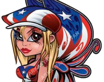 Puerto Rico Flag Vinyl Stickers-decals Chica Boricua | Etsy