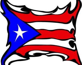 Puerto Rico Flag Vinyl Stickers-decals Chica Boricua | Etsy