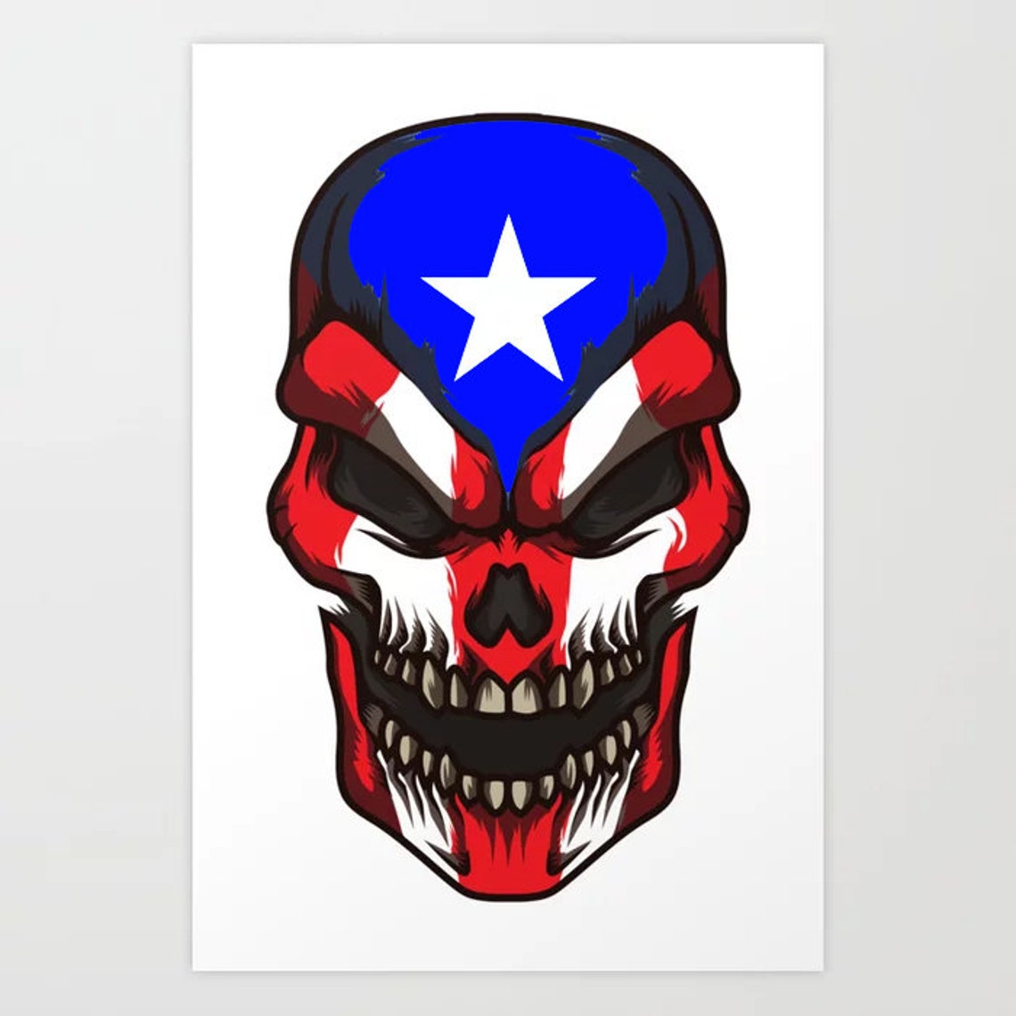 Puerto Rico Flag Vinyl Stickers-decals, Bandera Boricua, Calavera ...