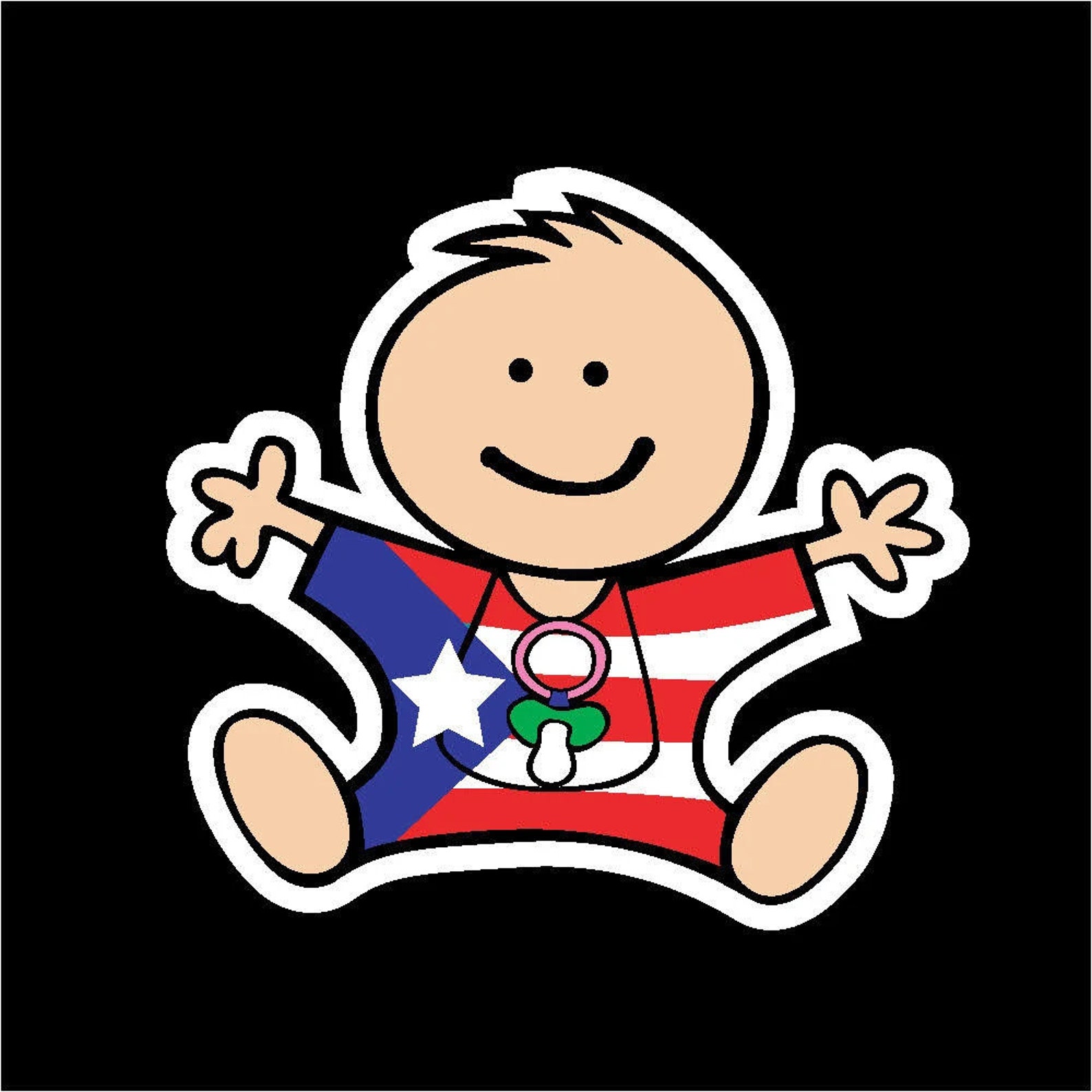 Puerto Rico Flag Baby-decal Stickers-bebe BORICUA. - Etsy
