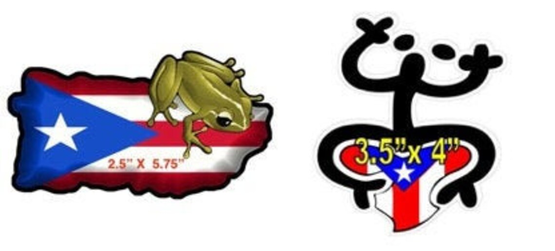Puerto Rico Flag Vinyl Stickers-decals Calcomania Coquies - Etsy