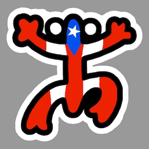 PUERTO RICO FLAG Coqui Taino Sticker Decal Bandera Boricua - Etsy