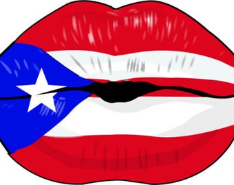 Puerto Rico Flag Vinyl Stickers-decals Chica Boricua | Etsy