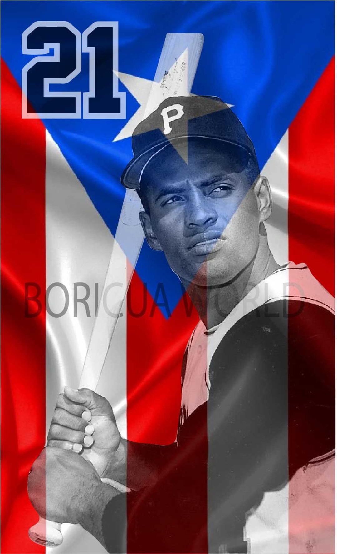 Roberto Clemente Puerto Rico Flag- Sticker Decal-#87 - Etsy