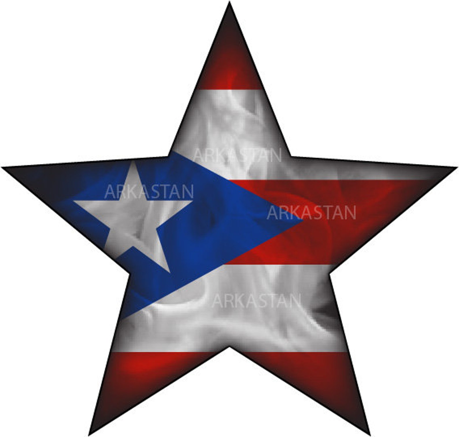PUERTO RICO FLAG Star Sticker Decal Bandera Boricua Estrella - Etsy