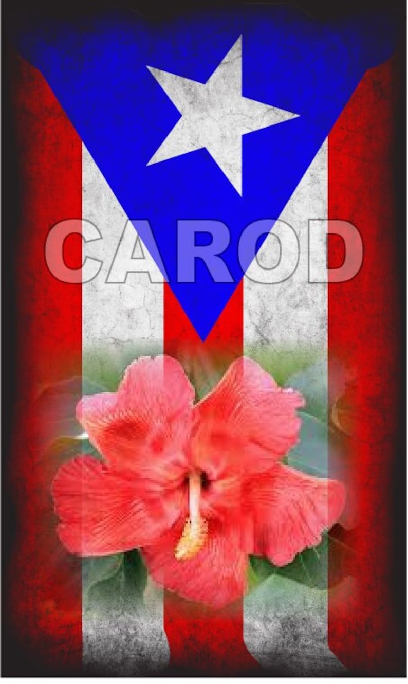 PUERTO RICO FLAG on Fire Sticker Decal Bandera Boricua | Etsy