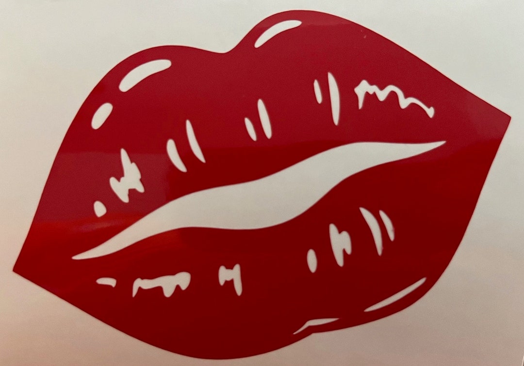Lips Decal, Kiss Decal, Kiss Sexy Lips Decal Sticker, Girly Women Hot ...