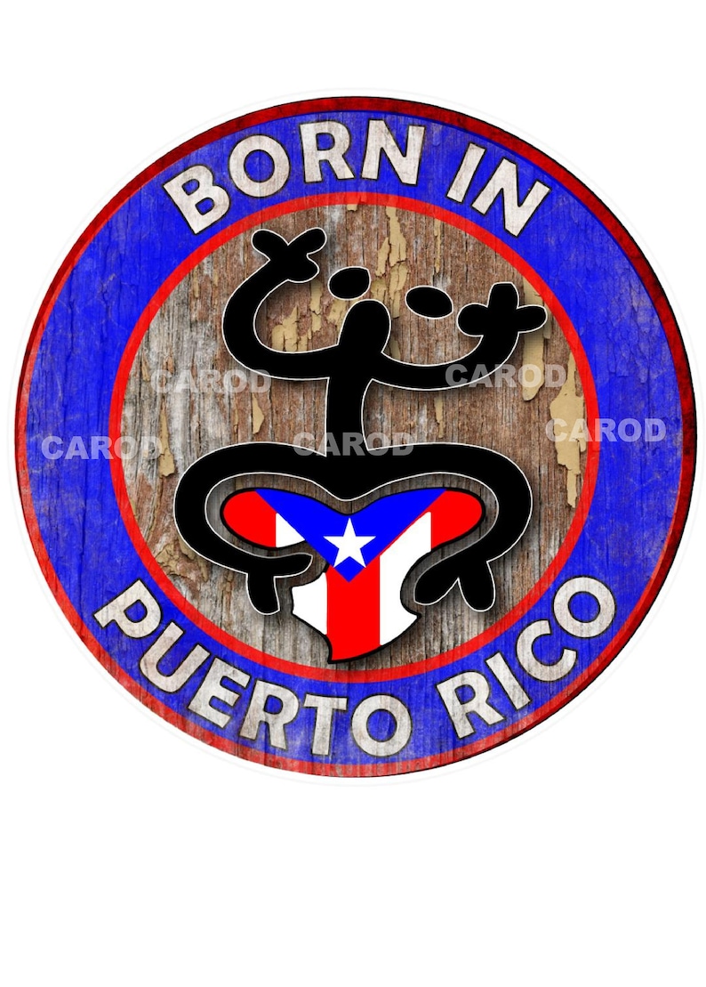 Puerto Rico Flag Car Sticker Decal Bandera Boricua . Born in | Etsy