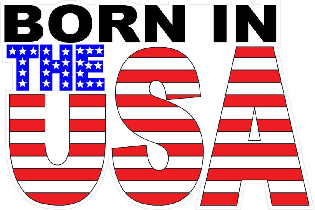 U S A FLAG, Sticker Decal, Born in the USA - Etsy