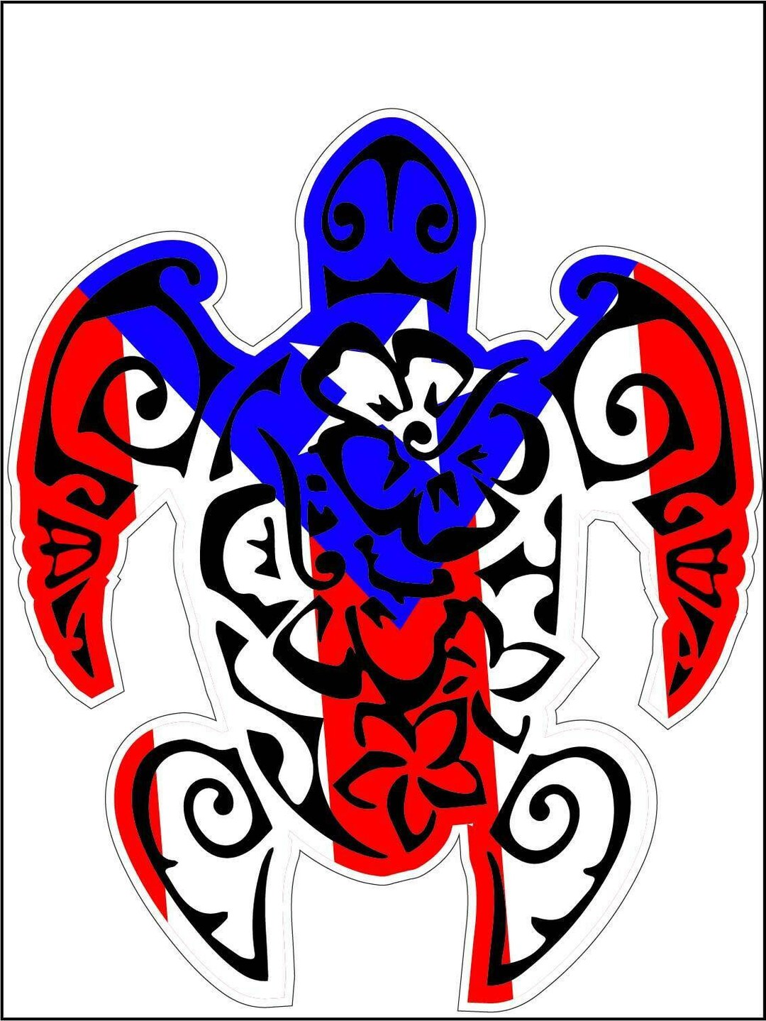 Puerto Rico Flag Vinyl Stickers-decals, Calcomania Bandera De Puerto ...