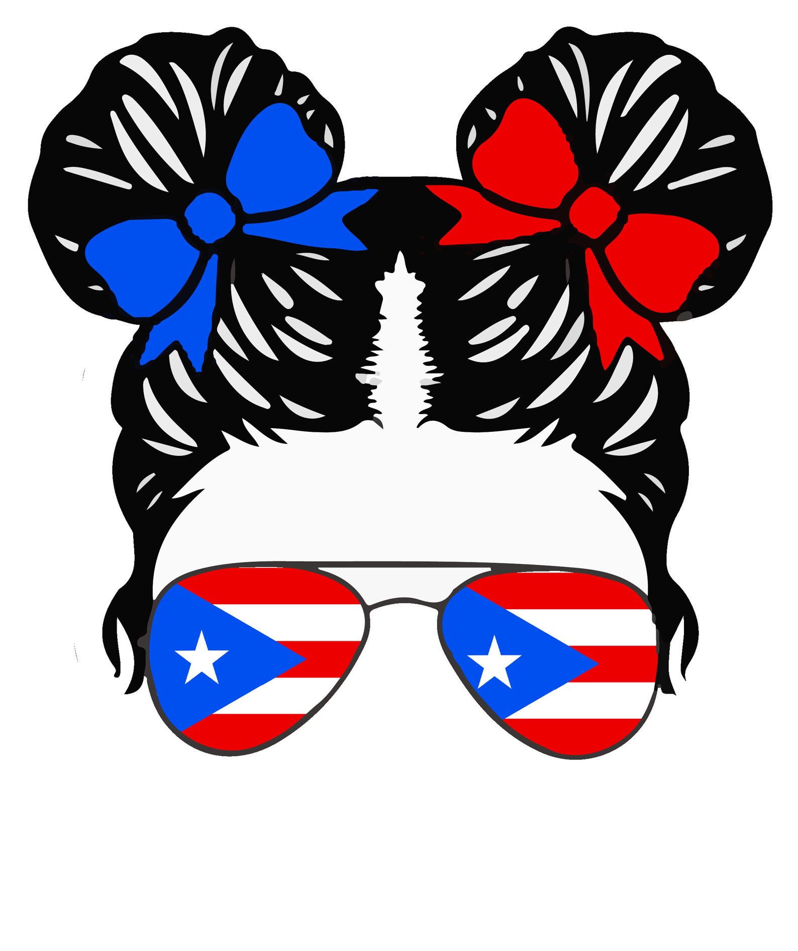 Puerto Rico Flag Vinyl Stickers-decals Chica Boricua - Etsy