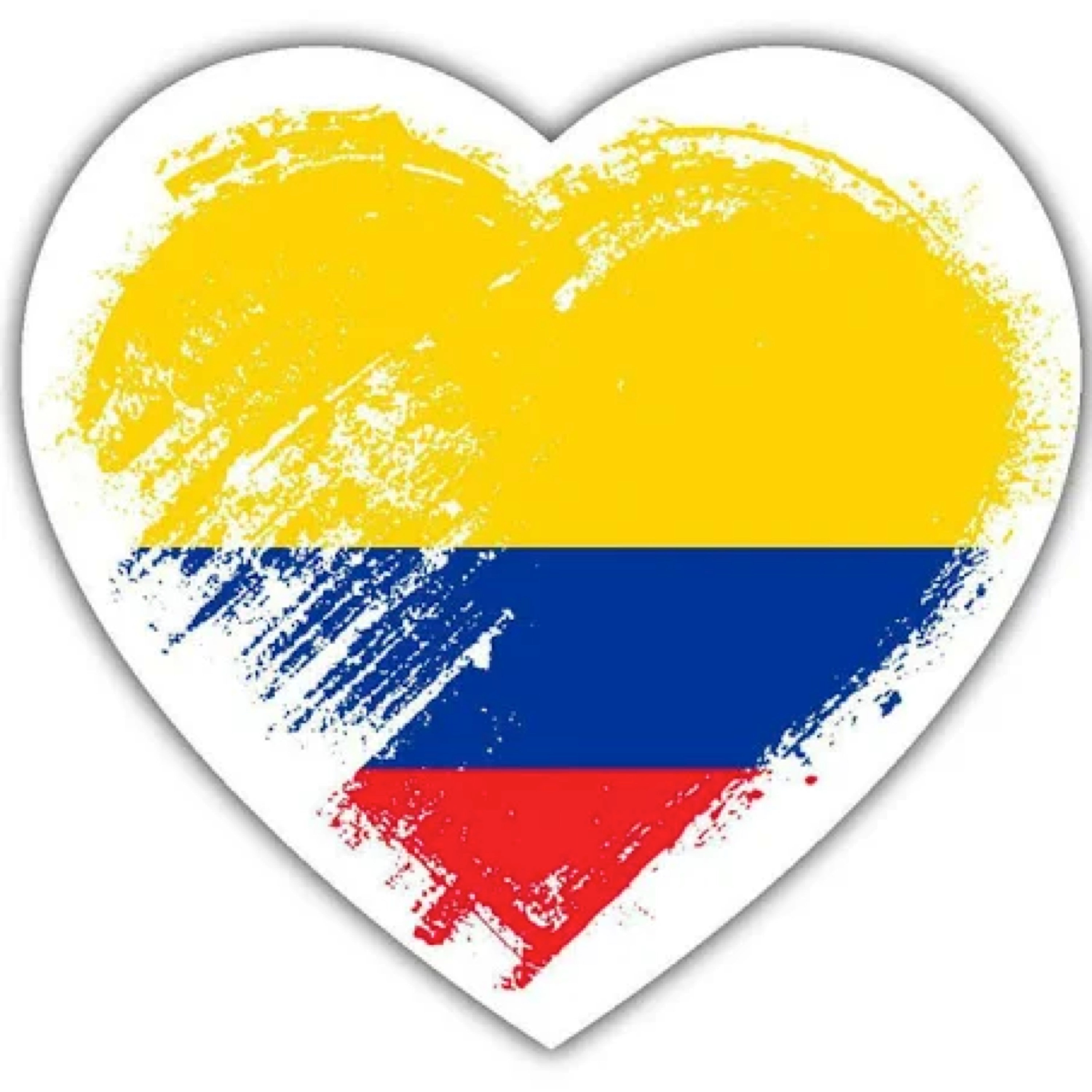 COLOMBIA FLAG Sticker Decal, Colombia Heart Shape ,bandera Colombiana ...