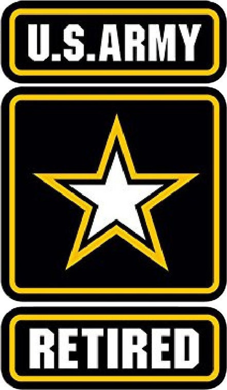 US Army Retired, Sticker Decal - Etsy