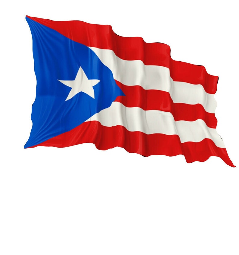 Puerto Rico Flag Vinyl Stickers-decals, Calcomania Bandera De Puerto ...