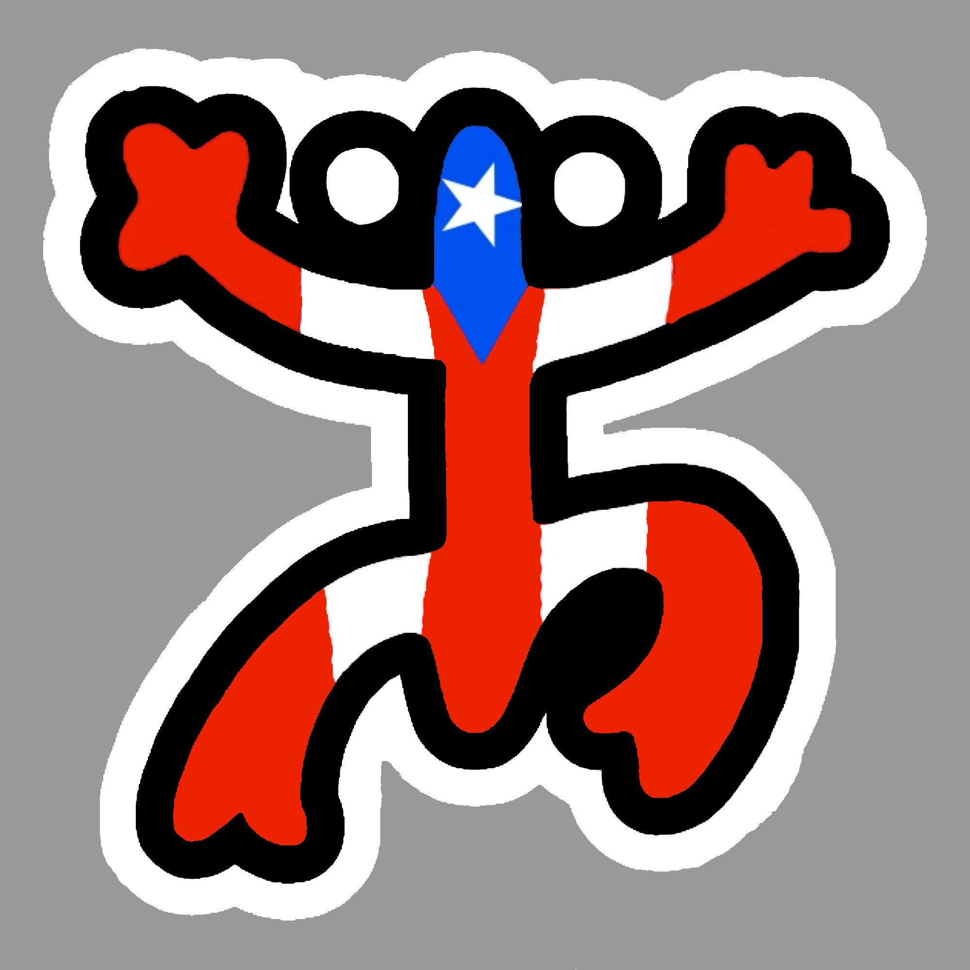 PUERTO RICO FLAG, Coqui Taino, Sticker Decal, Bandera Boricua Coqui Taino92 - Etsy