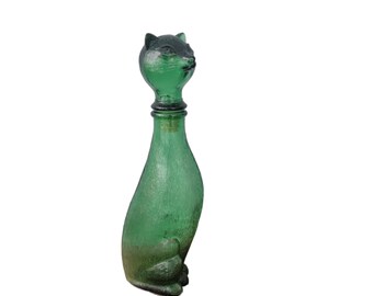 Green Glass Cat | Etsy