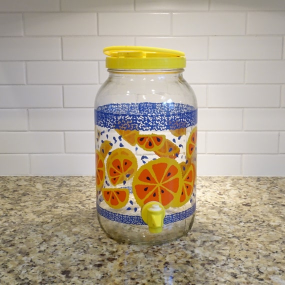 Vintage Sun Tea Jar Ice Tea Jug Glass Gallon Ice Tea Jar Jars ...