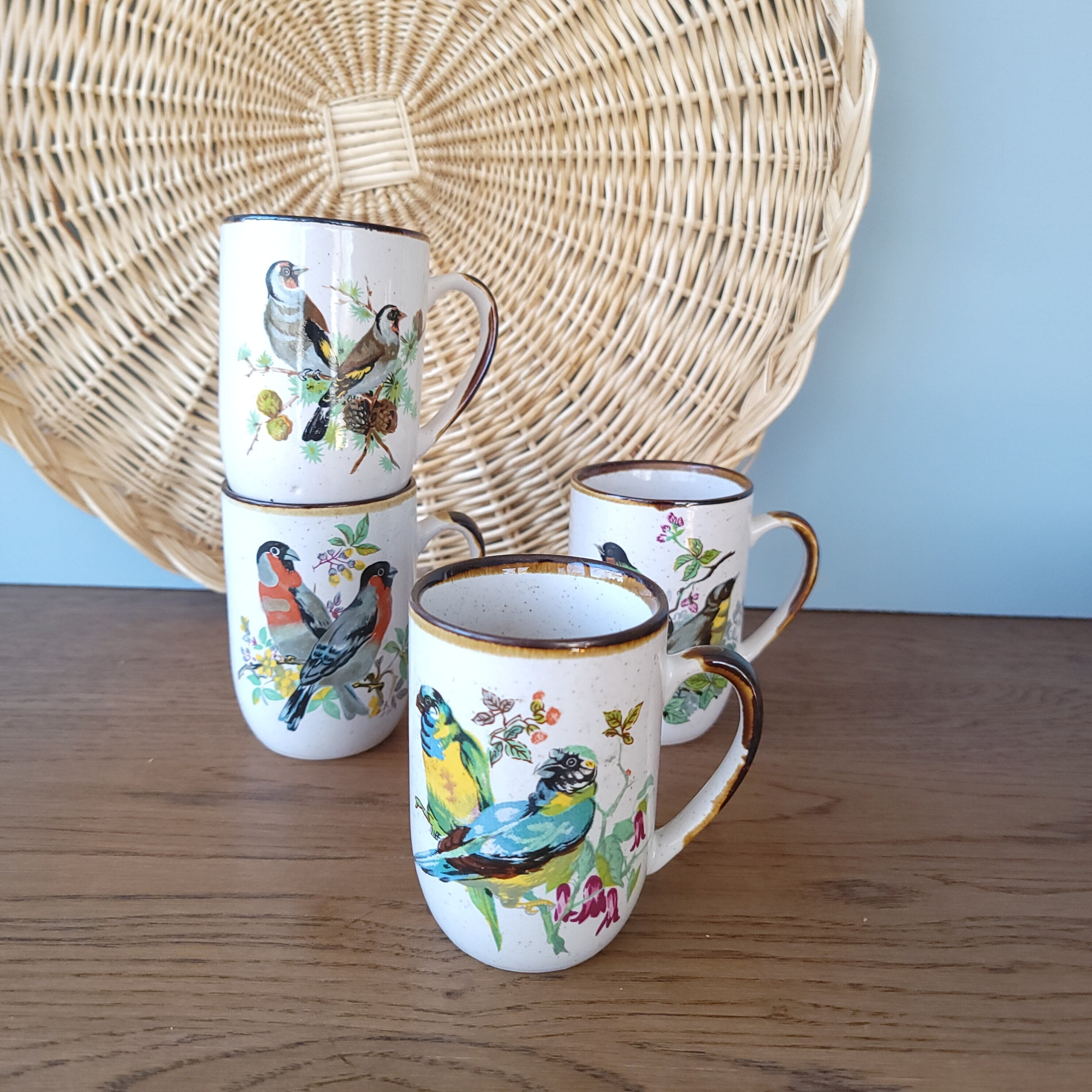 Drink & Barware Vintage Hall Mugs Mismatched Earth Tone Coffee Mugs ...