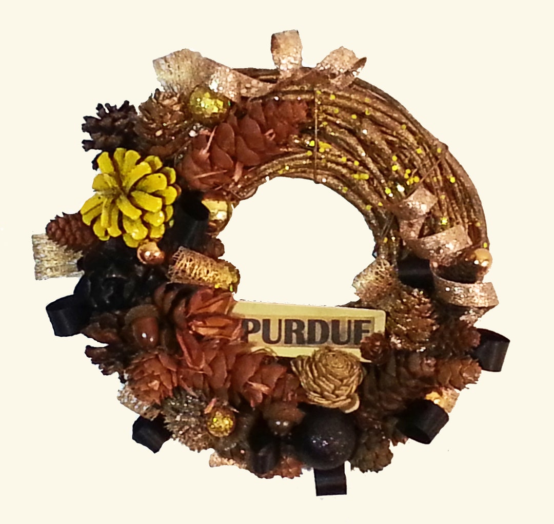 Sm. Purdue Themed Wreath - Etsy