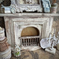 FIGUREHEAD FIREPLACE 1:12 Scale Miniature P7319 Miniture Dollhouse ...