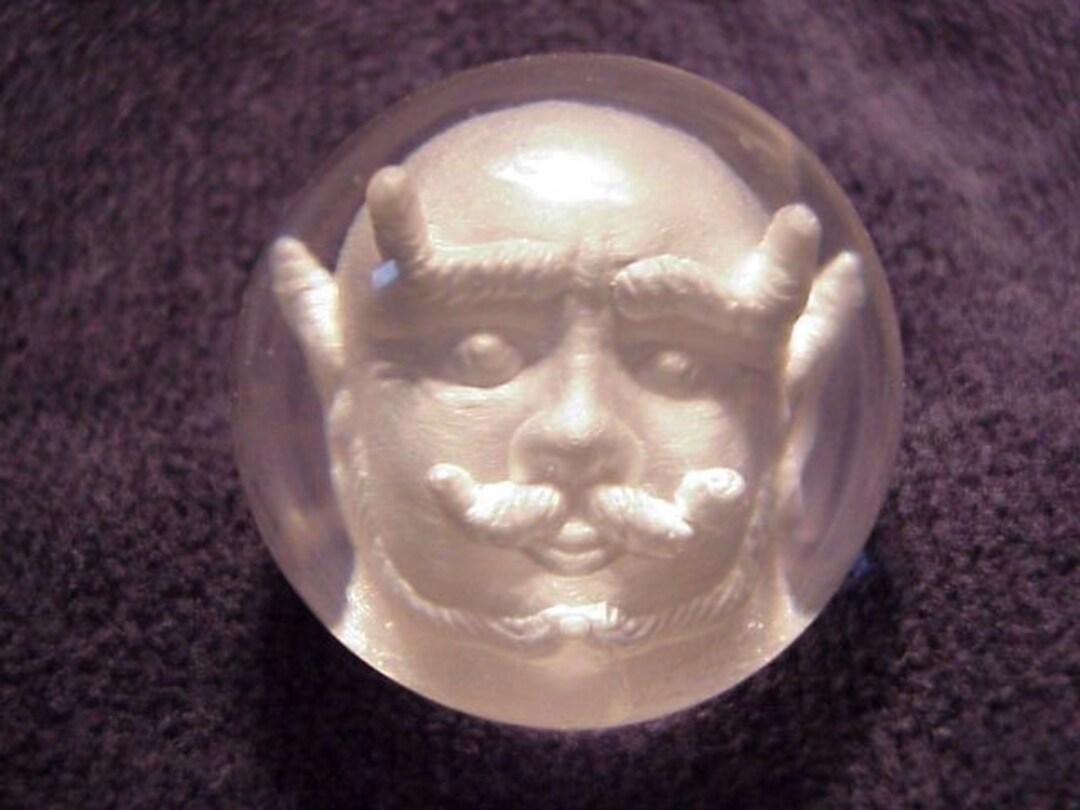 Genie Hand Carved in a Quartz Crystal Ball, Meditation Tool - Etsy