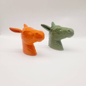 Ceramic Animal Head. CERAMIC Donkey, Portuguese Handmade Animal Head ...