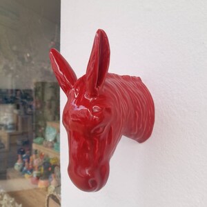 Ceramic Animal Head. CERAMIC Donkey, Portuguese Handmade Animal Head ...