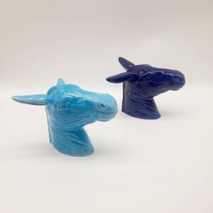 Ceramic Animal Head. CERAMIC Donkey, Portuguese Handmade Animal Head ...